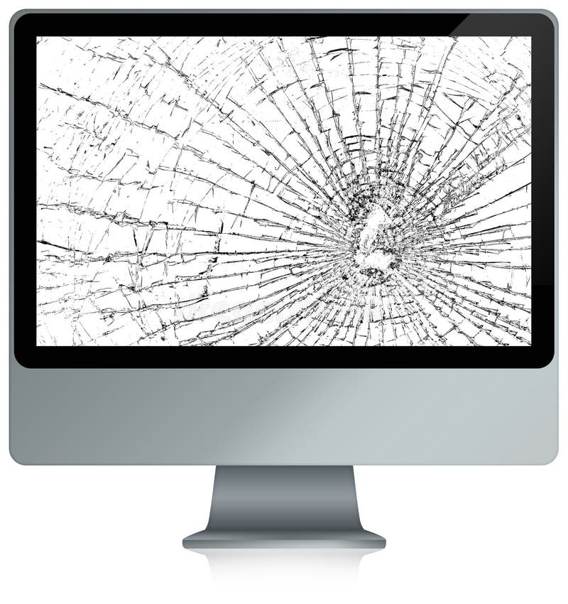 Smashed computer stock illustration. Illustration of electronic - 9990491