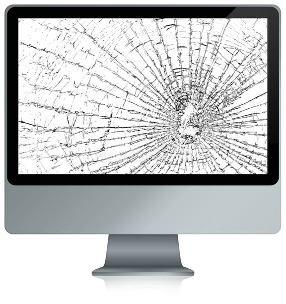 Smashed computer stock illustration. Illustration of computer - 9990485