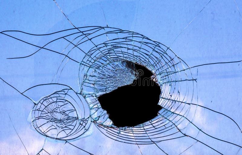 Smashed Glass Panel Cracked and Broken Stock Photo - Image of crack ...