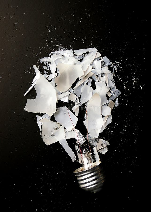 Broken bulb stock image. Image of burn, filament, learn - 535699