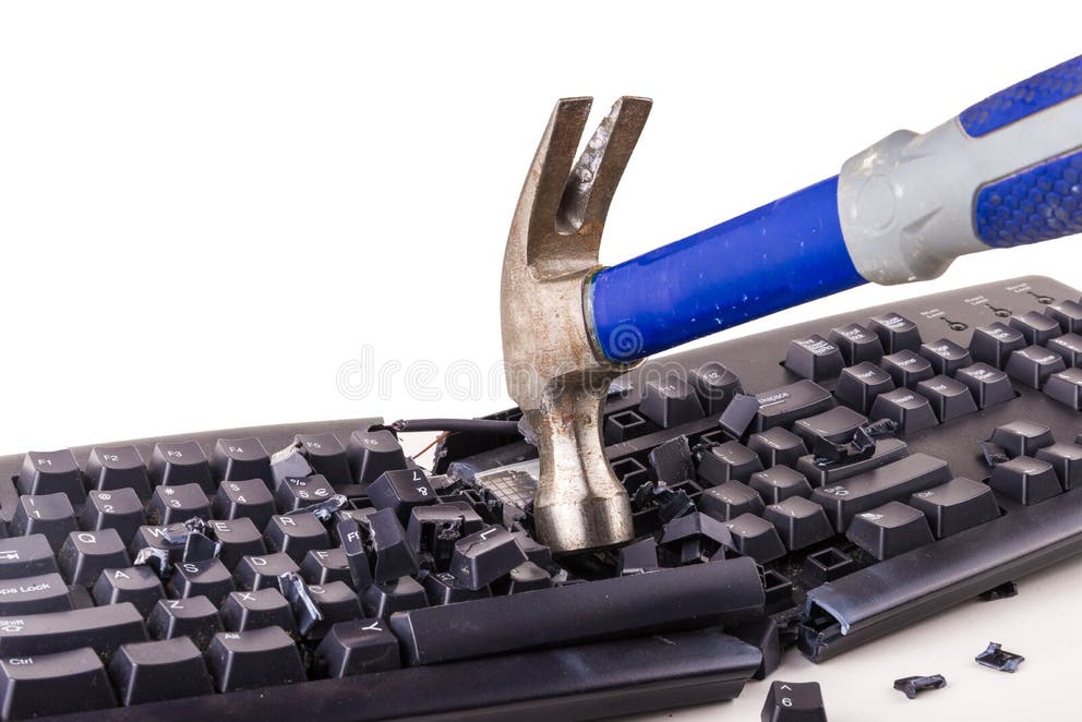 Smashed keyboard stock image. Image of broken, keyboard - 64504751