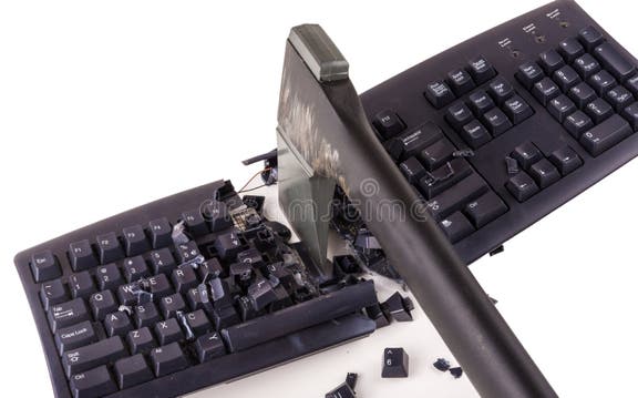 Smashed keyboard stock photo. Image of data, electronic - 64504754
