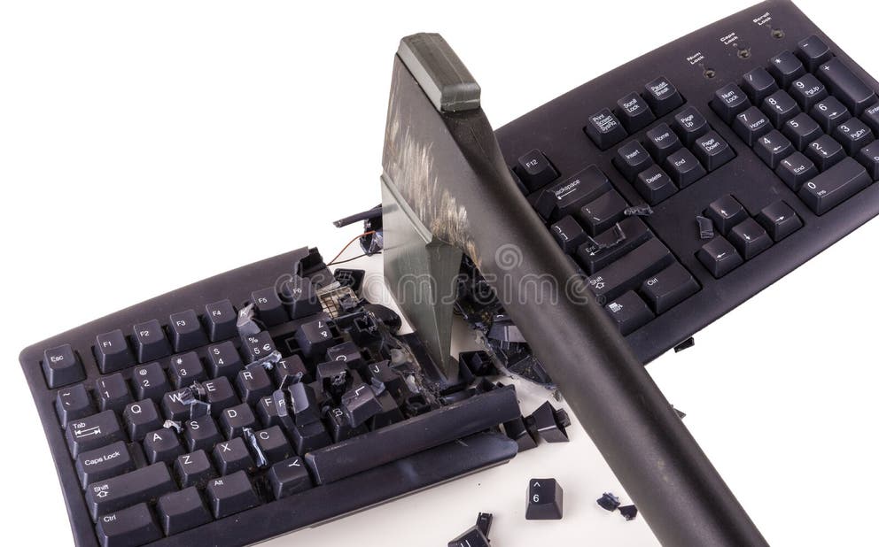 Smashed keyboard stock photo. Image of data, electronic - 64504754