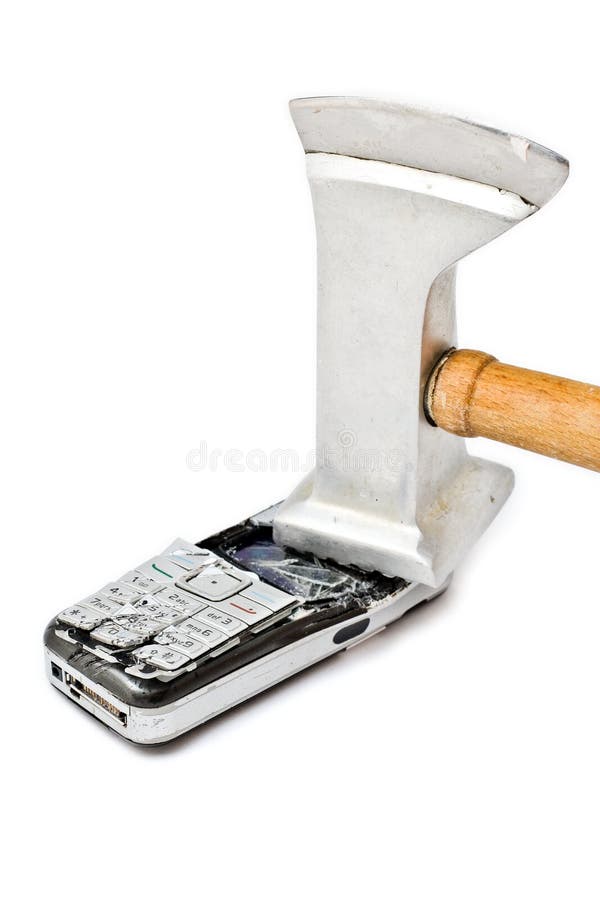 Smashed mobile phone stock image. Image of cellphone - 13492213