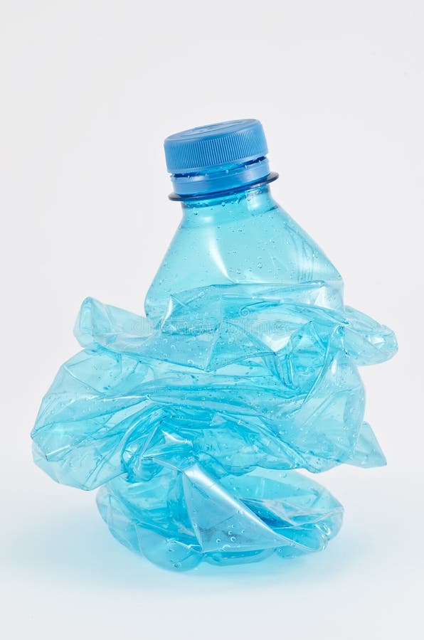 Recycled Plastic Polymers Out of PET Water Bottle Stock Photo - Image ...