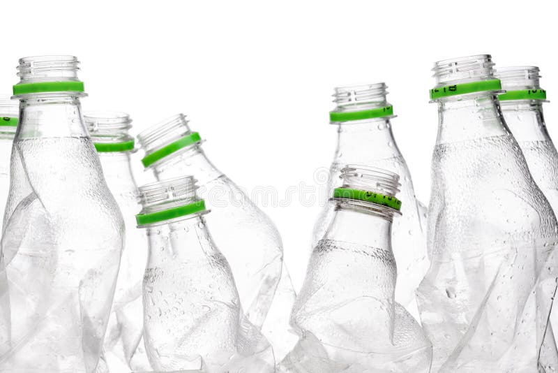 Smashed plastic bottle stock photo. Image of recycle - 30495304