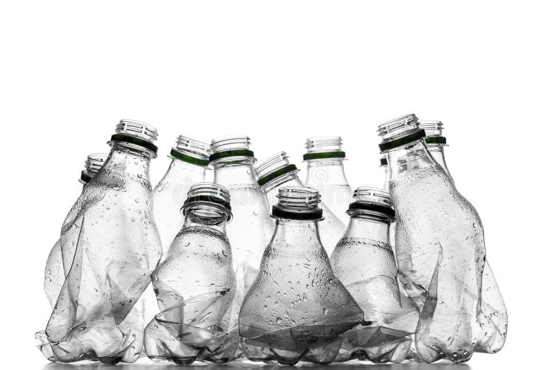 Smashed plastic bottle stock photo. Image of recycle - 30495304