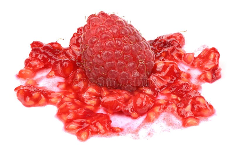 Squashed Strawberry Isolated Stock Photo - Image of dessert, berry ...