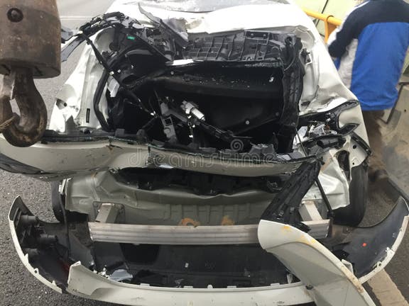Smashed rear-end stock photo. Image of rear, crash, accident - 96416986