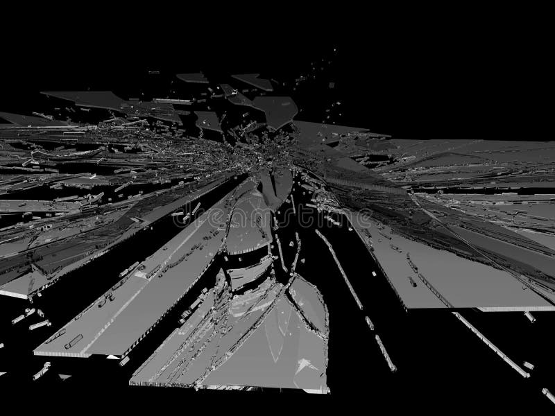 Smashed and Shattered Glass Stock Illustration - Illustration of design ...