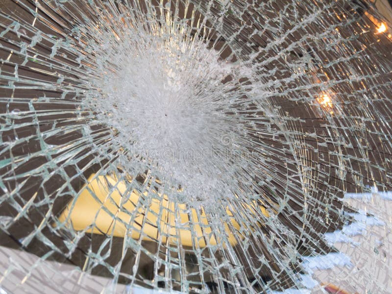 Smashed storefront window stock photo. Image of cement - 170643244
