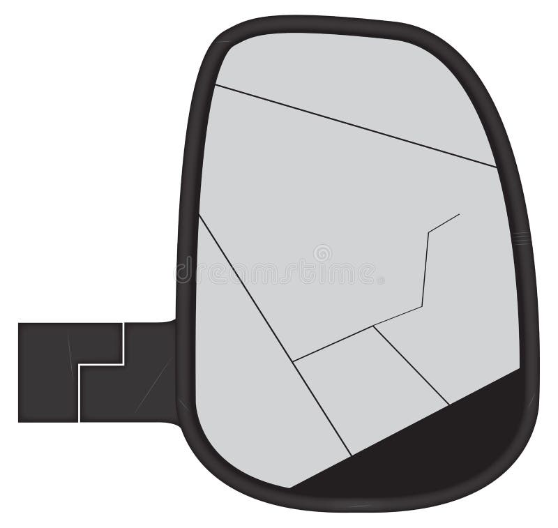 Smashed Truck Side Mirror stock illustration. Illustration of side ...