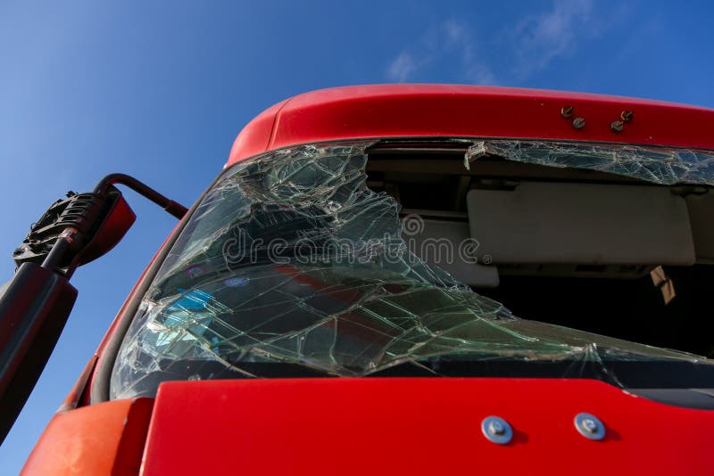 Smashed Truck Window. stock image. Image of pick, risk - 164664291