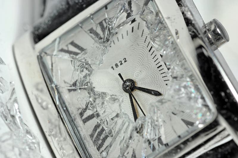 Smashed watchface stock photo. Image of stopped, timing - 3771298
