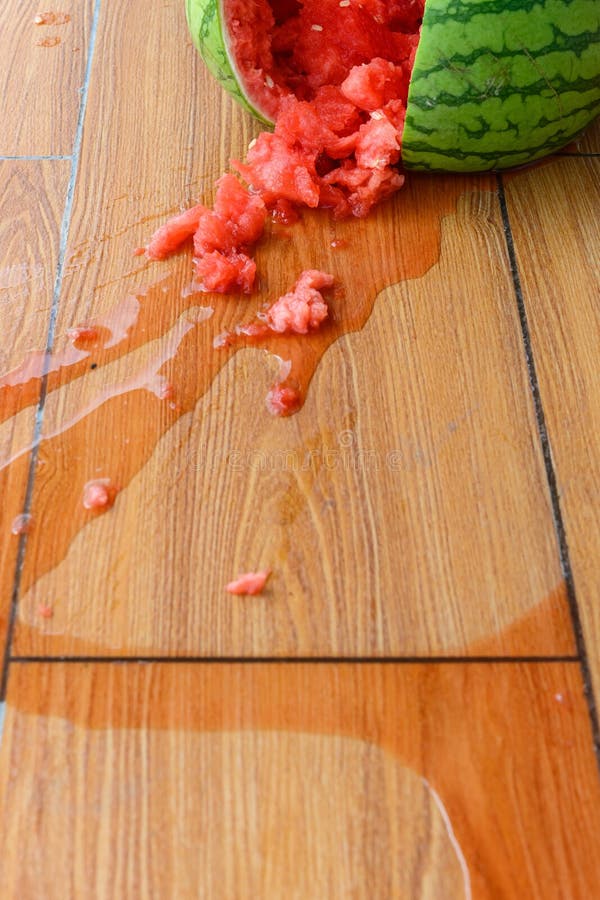 Smashed Watermelon on the Ground Stock Image - Image of waste, melon ...