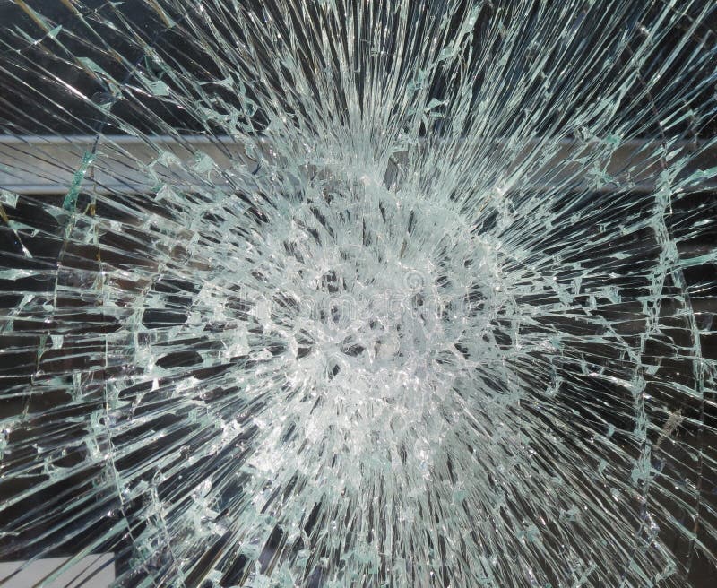 Smashed window glass stock image. Image of textured - 147327085