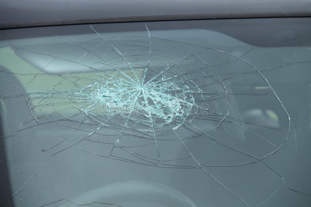 Smashed Windscreen. stock image. Image of cracked, windscreen - 34265977