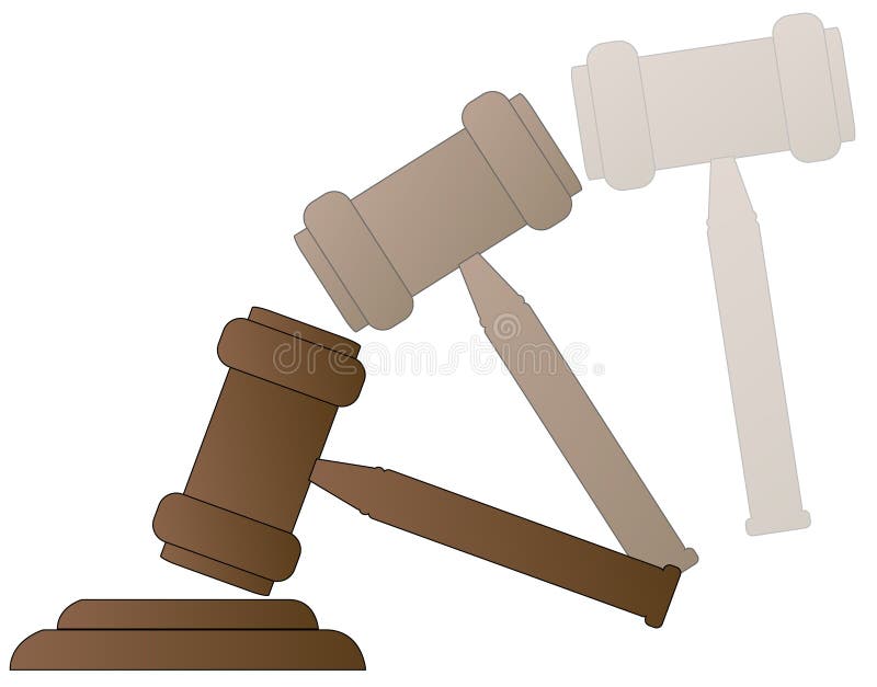 Smashing down gavel stock vector. Illustration of judgment - 4905936