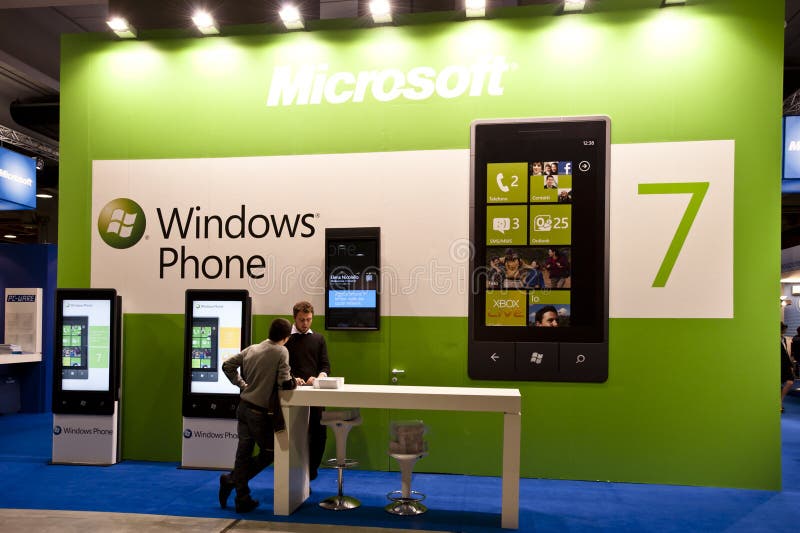 SMAU 2010 - Windows Phone 7 Editorial Stock Photo - Image of milan ...