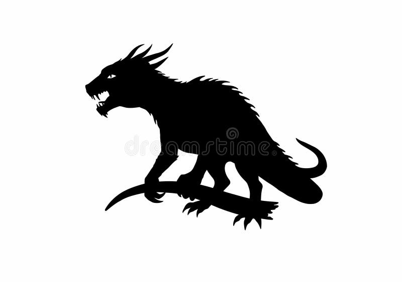 Smaug silhouette stock illustration. Illustration of majestic - 374667826