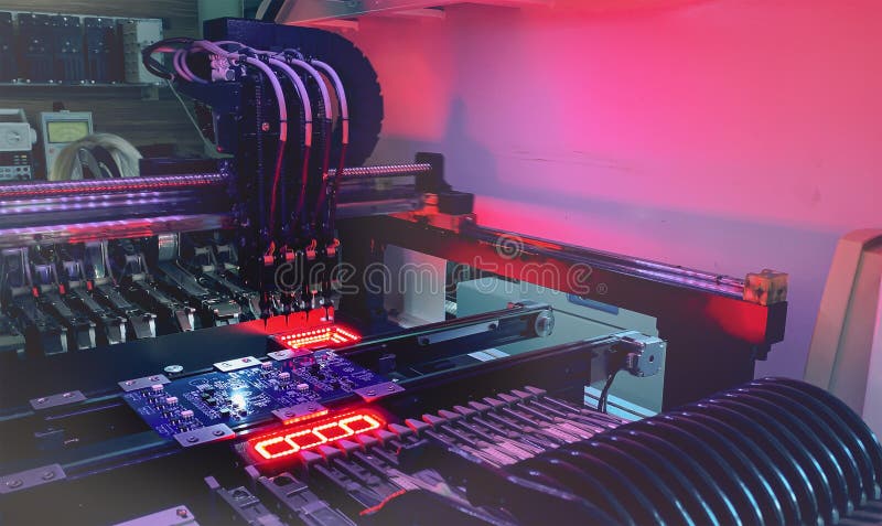 Automatic SMD Machine Work: Assemble of System Board Elements by ...