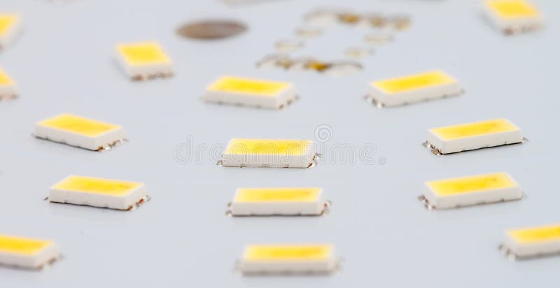 SMD LEDs on Aluminum Printed Circuit Board PCB Stock Photo - Image of ...