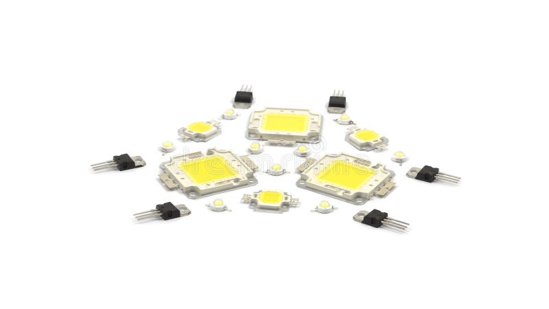 SMD LEDs and regulators stock image. Image of semiconductor - 110239883