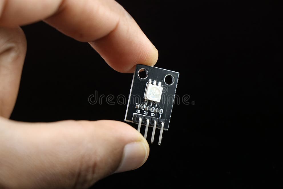 SMD RGB LED Module for Programmable Micro Controller Boards Held in ...