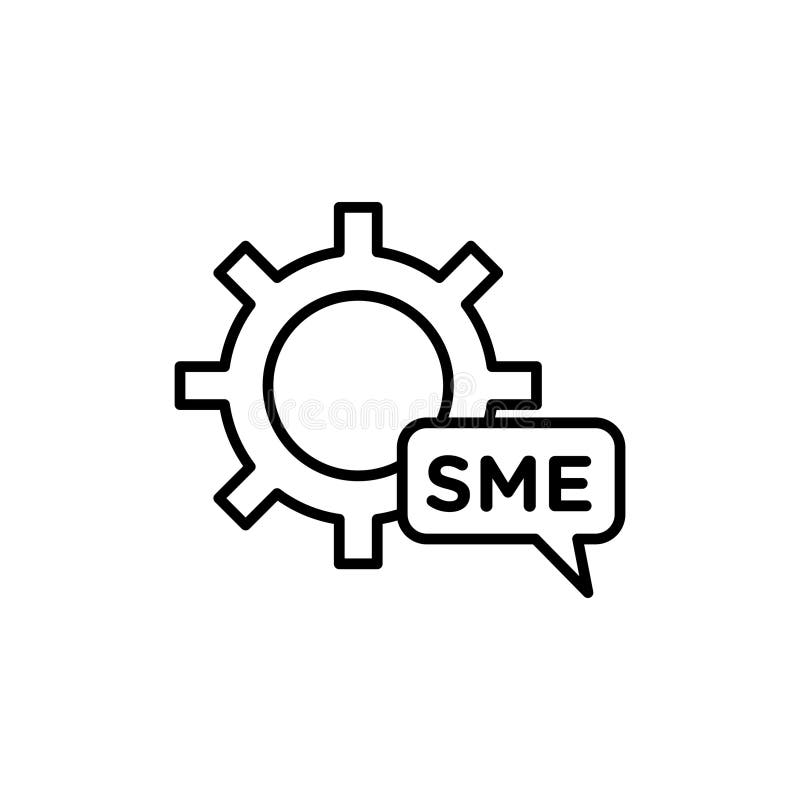 SME icon stock vector. Illustration of subject, logo - 338285938