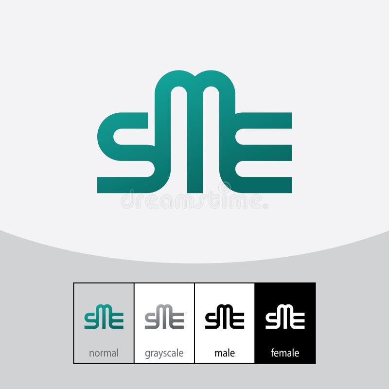 SME Letter Logo. Ligatures. - Vector Stock Vector - Illustration of ...