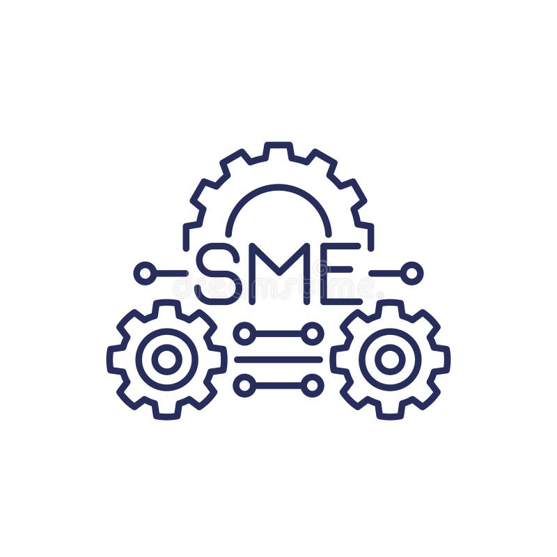 SME Line Icon, Small and Medium Enterprise Vector Stock Vector ...