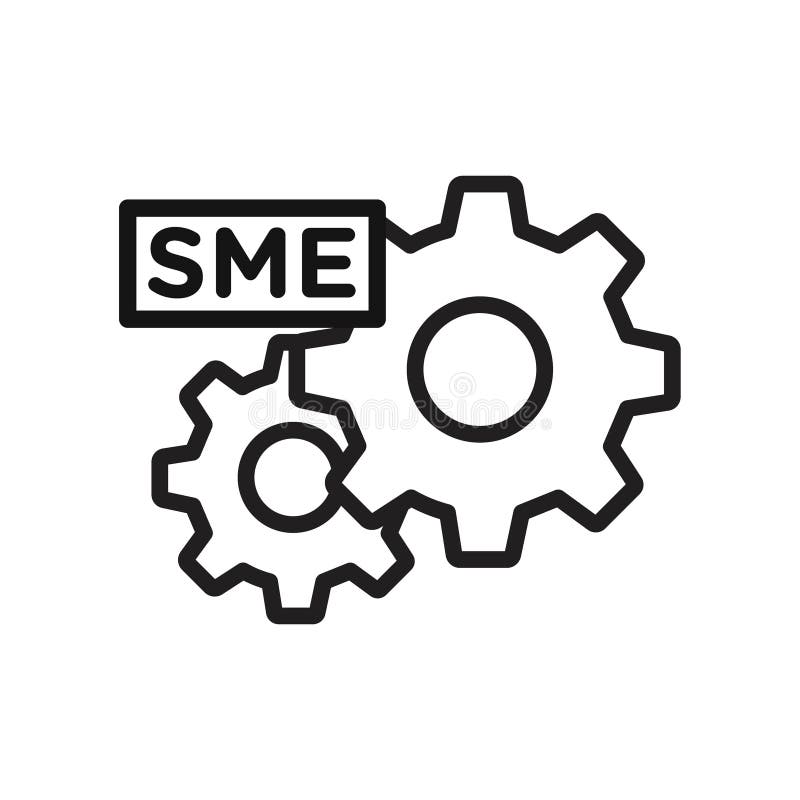 SME, Small and Medium Enterprise Icon Black and White Vector Sign Stock ...