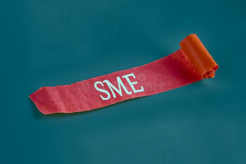 SME, Small and Medium Enterprise. SME on a Piece of an Unfolded Note ...