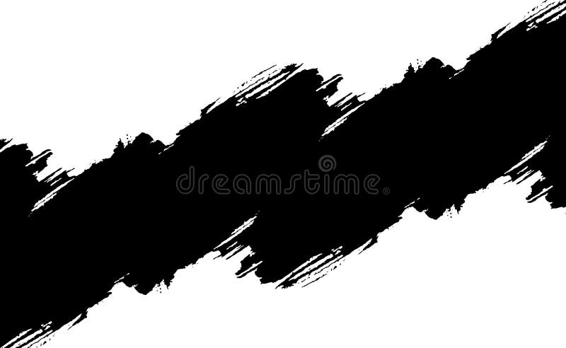 Smear of Black Paint on a White Panoramic Background - Vector Stock ...