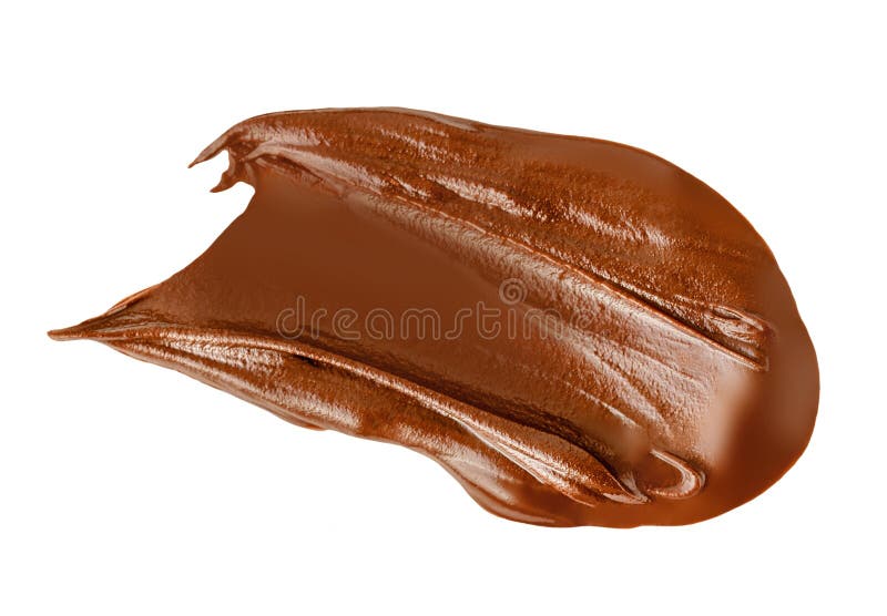 Smear of Chocolate Paste Isolated on White. Chocolate Cream or SpreadÂ ...