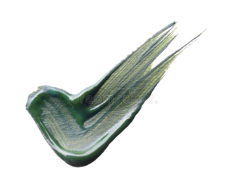 Smear of Dark Green Paint on White Background Stock Photo - Image of ...