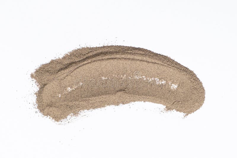 Smear of Ground Black Pepper on White Background Isolate, Creativity in ...