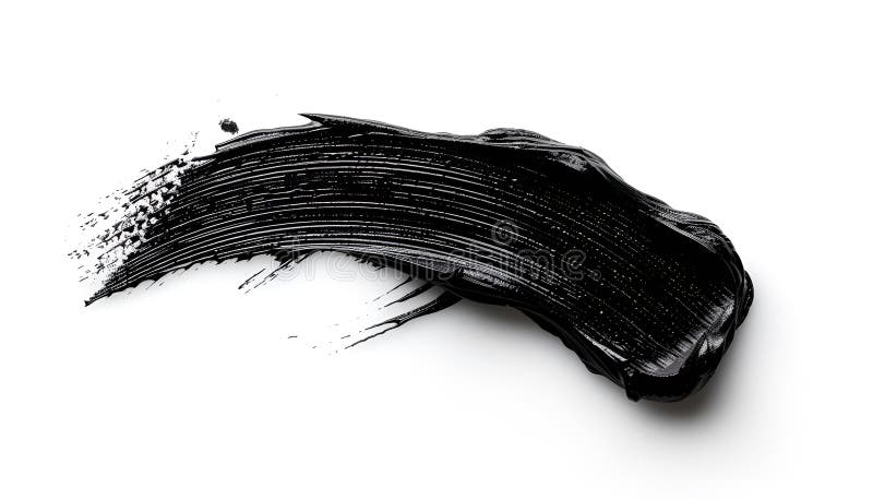 Smear of Mascara Isolated on White, Top View Stock Photo - Image of ...
