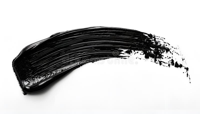 Smear of Mascara Isolated on White, Top View Stock Image - Image of ...