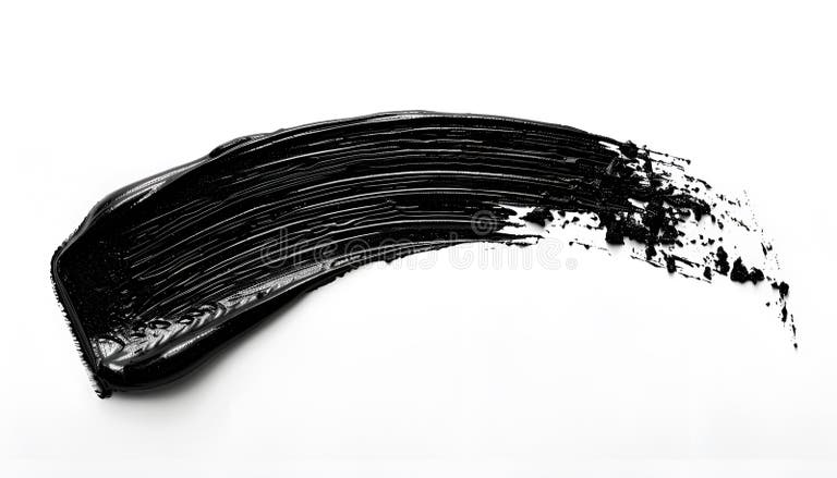 Smear of Mascara Isolated on White, Top View Stock Image - Image of ...
