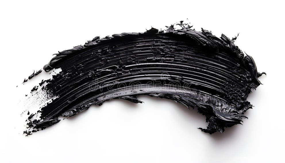 Smear of Mascara Isolated on White, Top View Stock Image - Image of ...