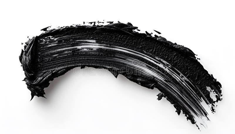 Smear of Mascara Isolated on White, Top View Stock Image - Image of ...