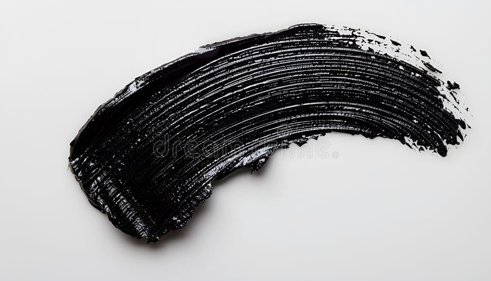 Smear of Mascara Isolated on White, Top View Stock Photo - Image of ...