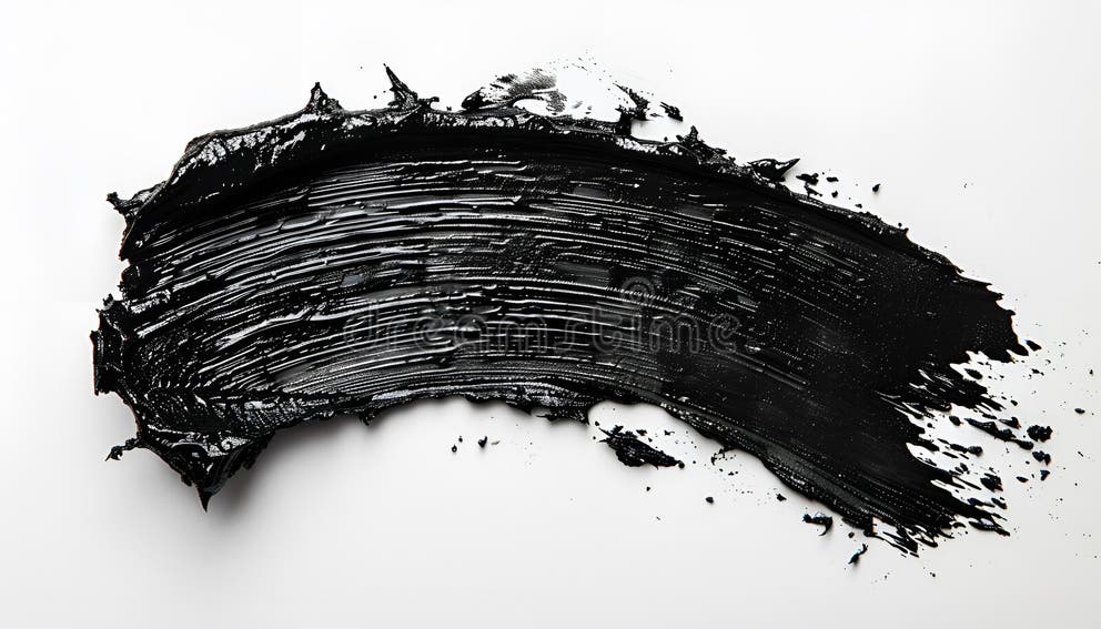 Smear of Mascara Isolated on White, Top View Stock Photo - Image of ...