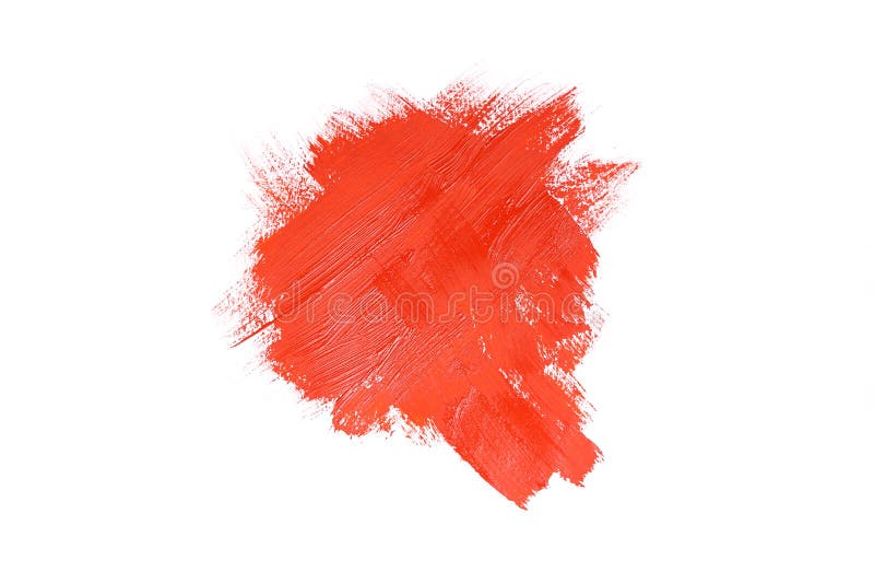 Smear of Red Paint is Isolated on White Stock Photo - Image of paint ...