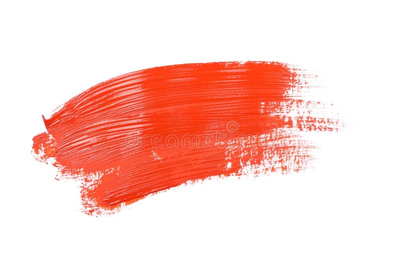 Smear of Red Paint is Isolated on White Stock Photo - Image of sample ...