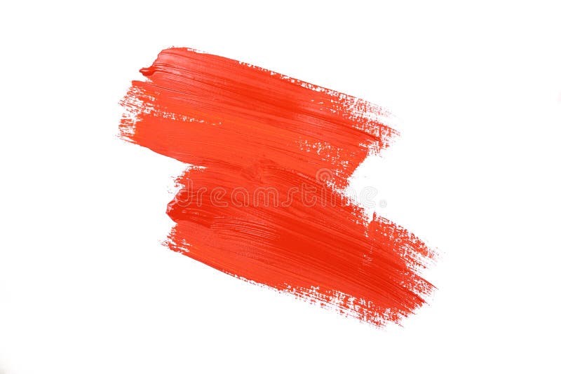 Smear of Red Paint is Isolated on White Stock Photo - Image of lipstick ...