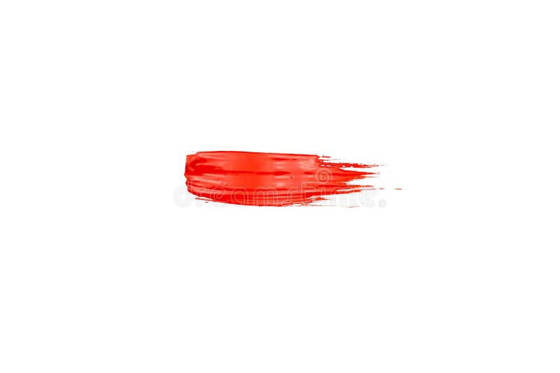 Smear of Red Paint is Isolated on White Stock Photo - Image of sample ...