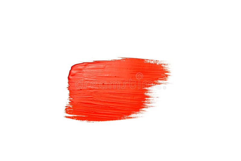 Smear of Red Paint is Isolated on White Stock Photo - Image of sample ...