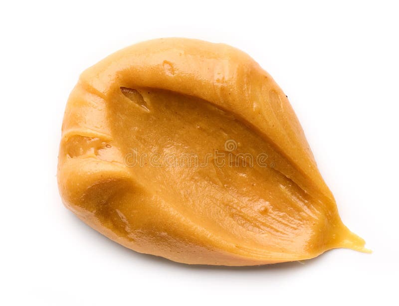 Caramel Smear on White Background Stock Photo - Image of candy, sugar ...